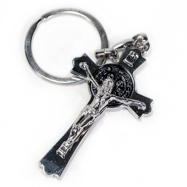 St. Benedict Cross Metal Key Chain – Gonzalez: Articulos Religiosos